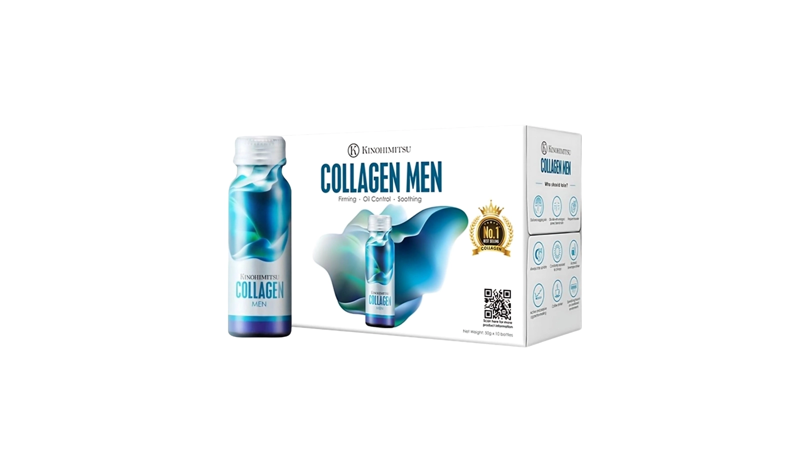 Kinohimitsu Collagen Men: Đẹp da 10 chai 50ml